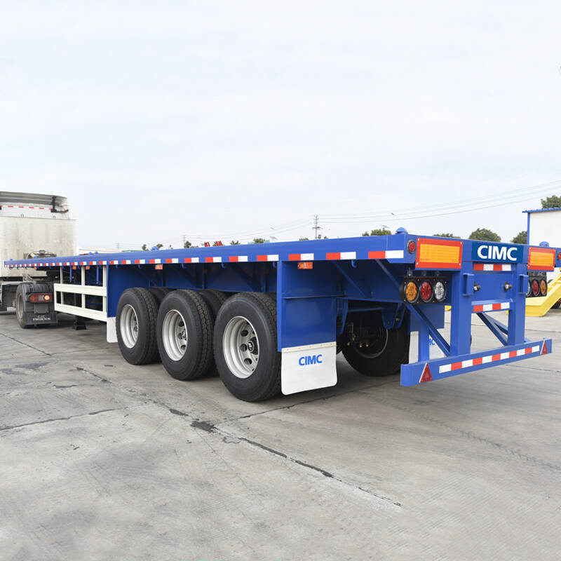 Container Transport  3 Axle 80T Airbag 53ft Flatbed Trailer